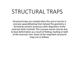 structural traps in fuel geology | PPTX
