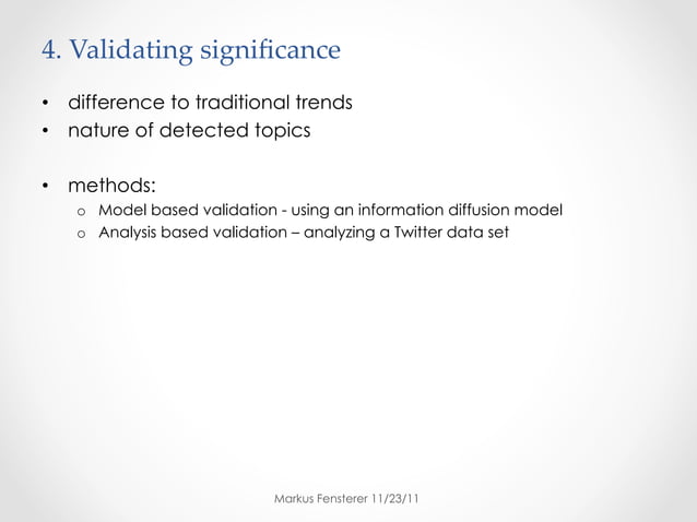 Structural trend analysis for online social networks | PPT | Free Download