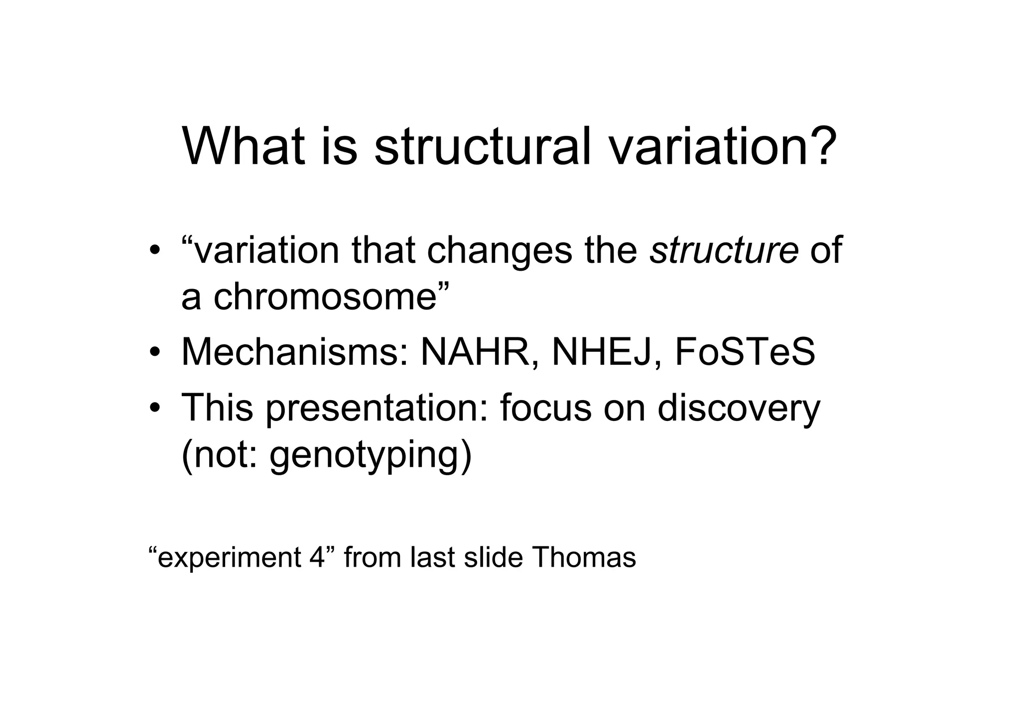 Eccb10 Talk Next Generation Sequencing And Structural Variation Ppt