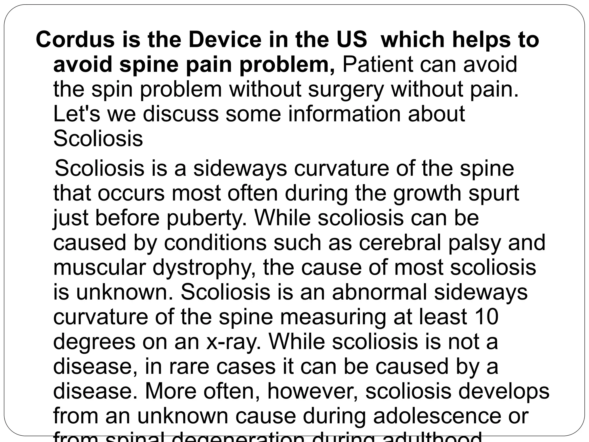 Structural vs. nonstructural scoliosis - cordus | PPT