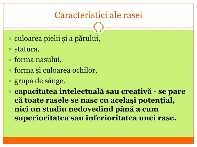 Structura rasiala a populației terrei | PPTX