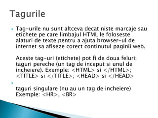 Structura unei pagini web | PPT