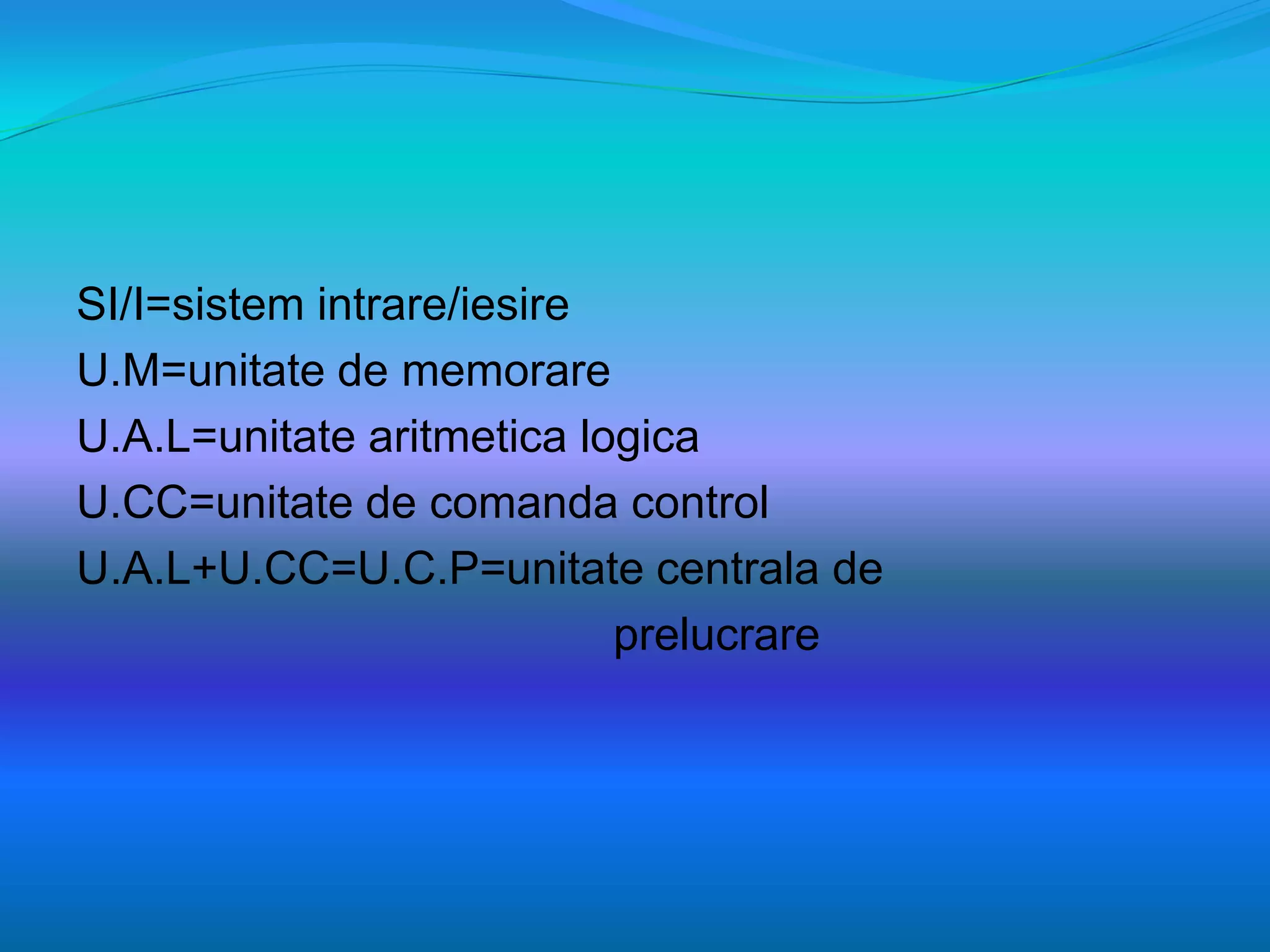 Structura Unui Sistem De Calcul | PPT