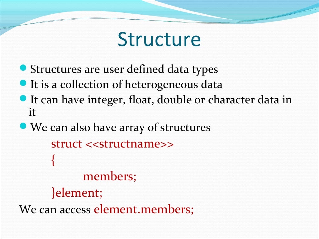 Structure in c