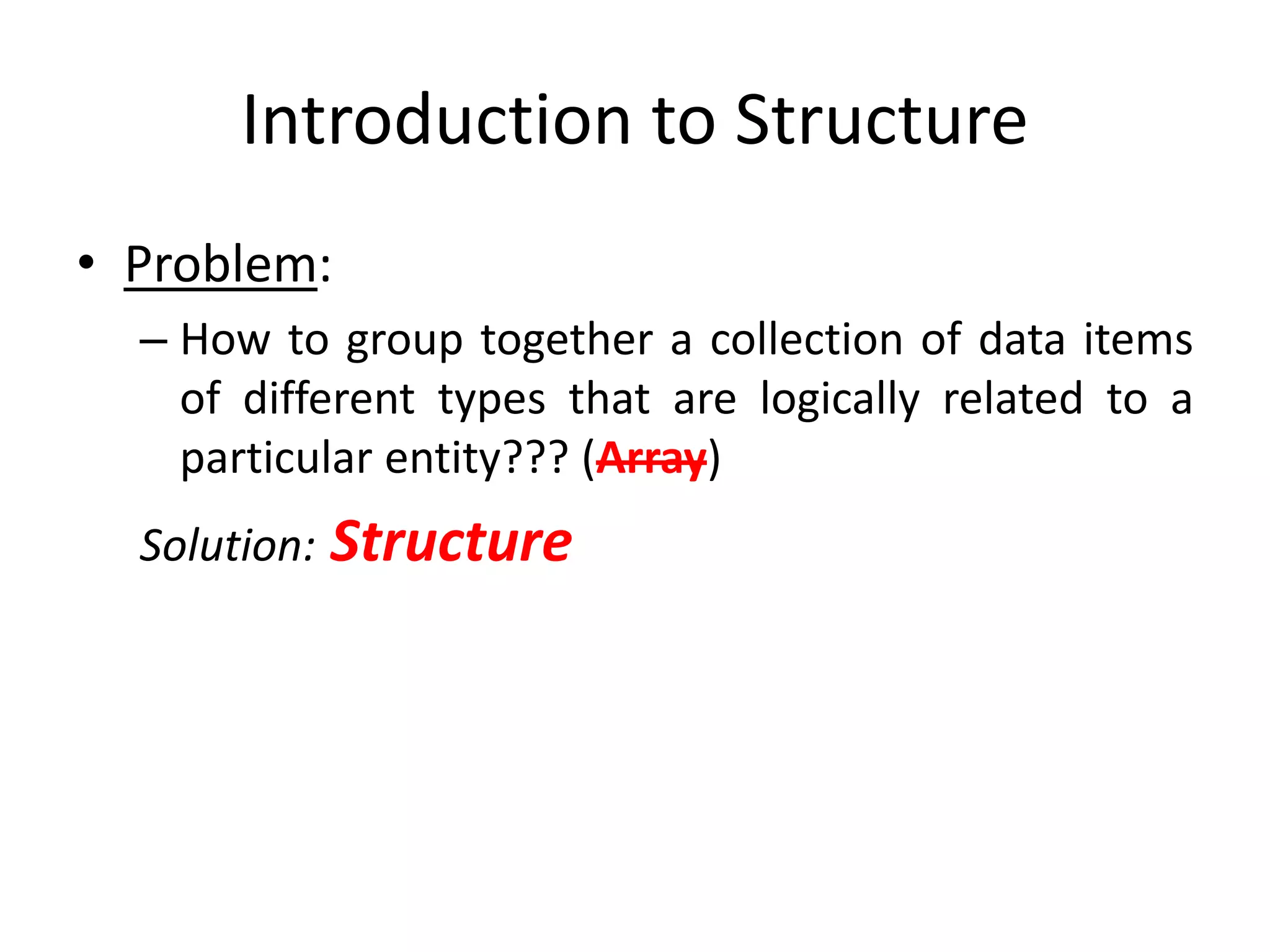 Structure In C Pptx Programming Languages Computing
