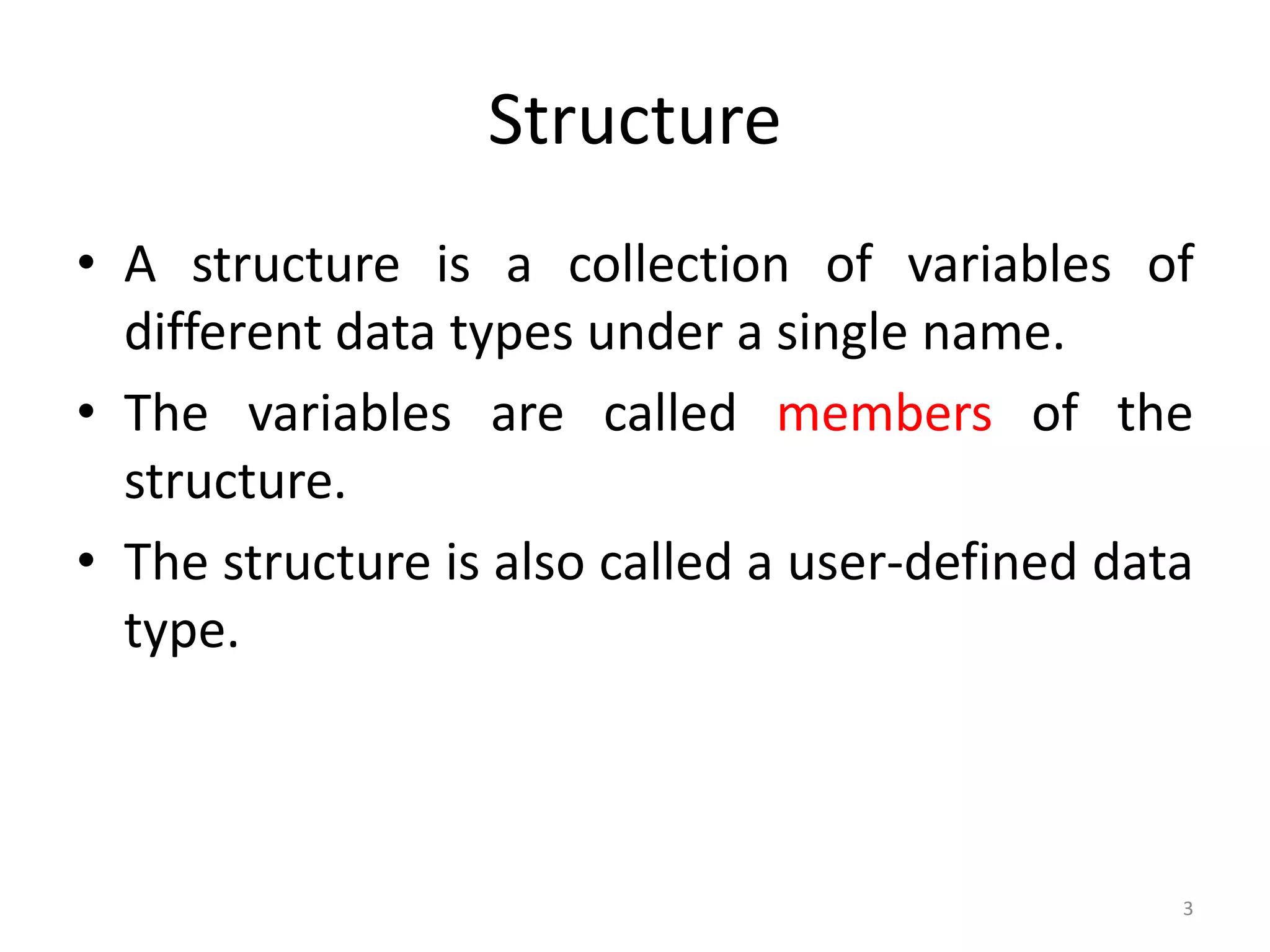 Structure in C | PPTX