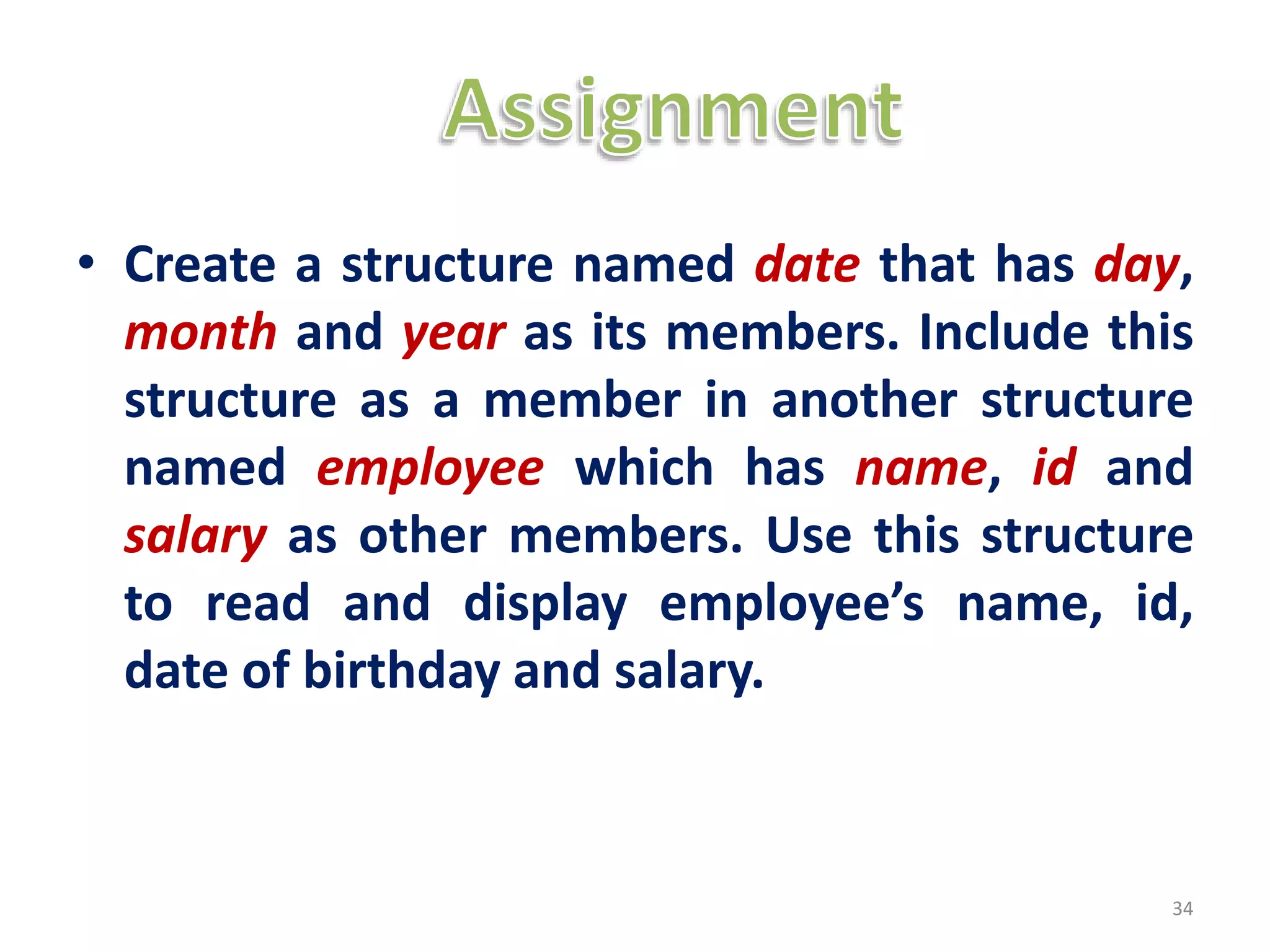 Structure in C | PPTX