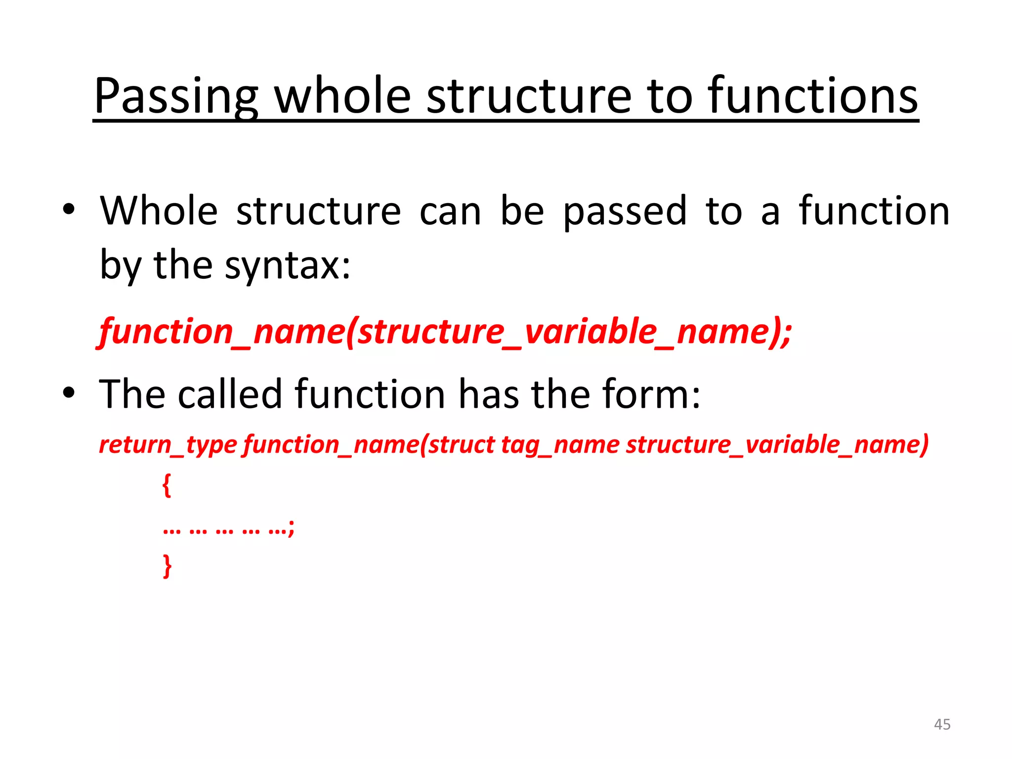 Structure in C | PPTX