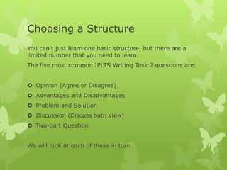 IELTS Writing Task 2 Essay Structures | PPTX
