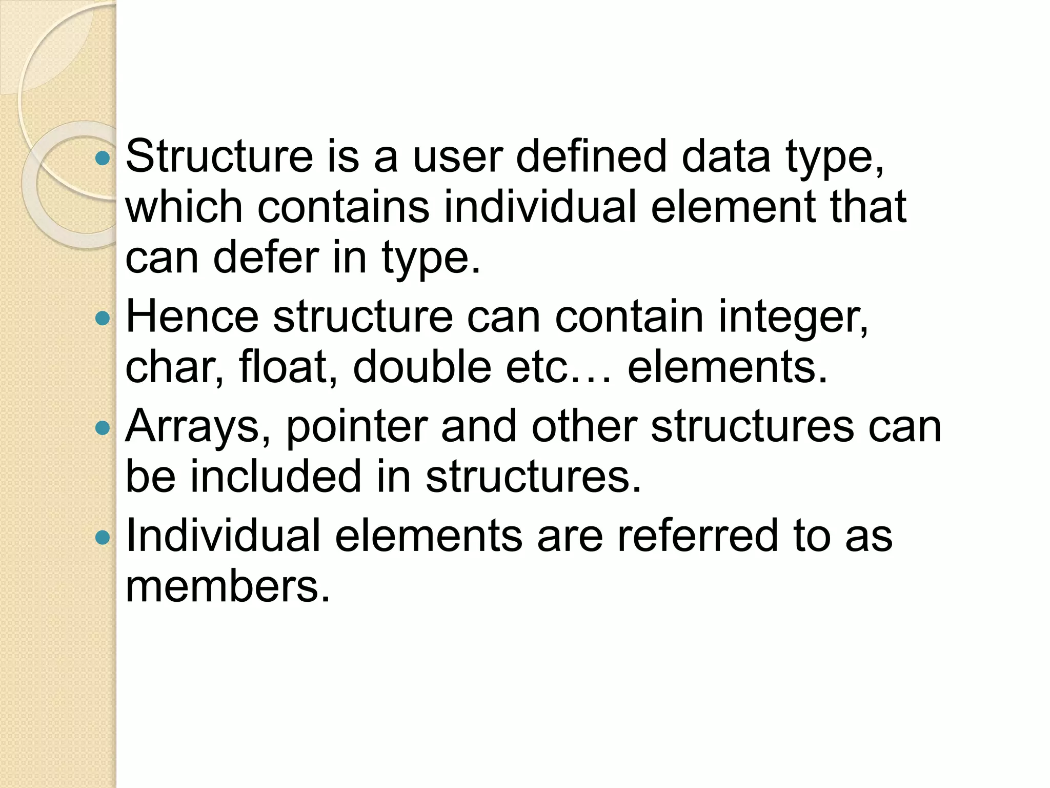 Structure (Computer programming and utilization) | PPTX