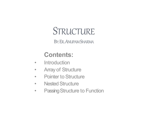 Structure in C language | PPTX