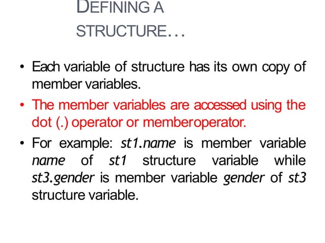 Structure in C language | PPTX