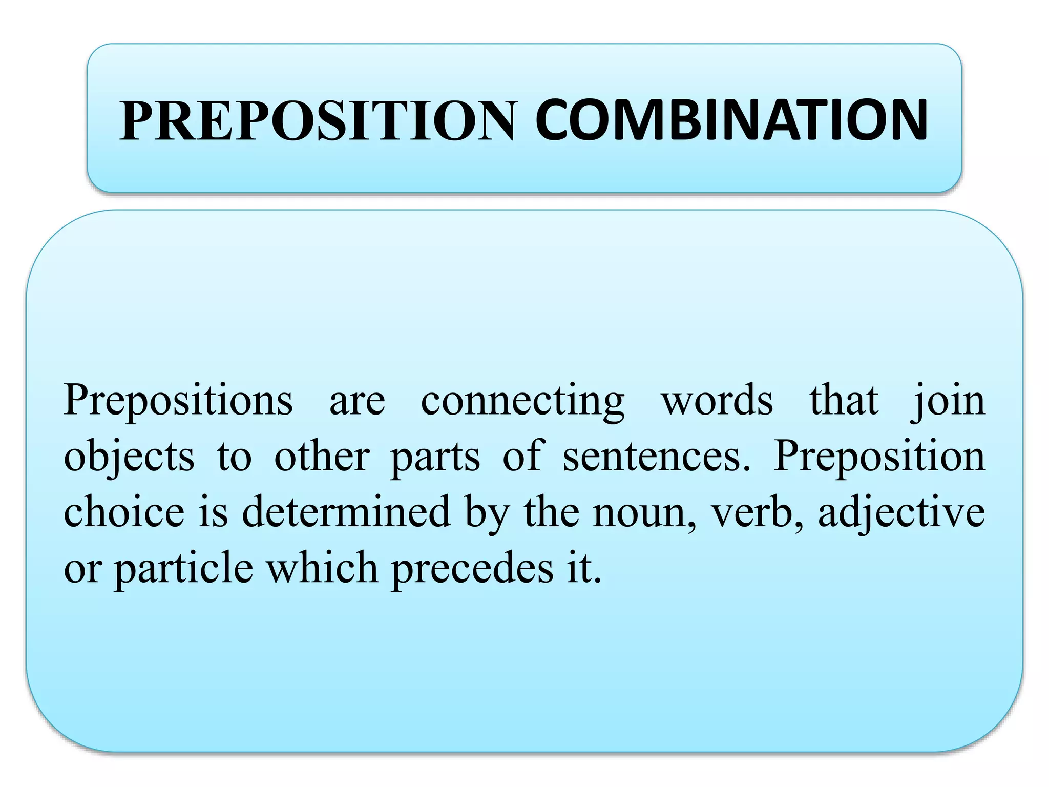 Preposition Combination | PPTX