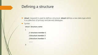 Structure in c language | PPT