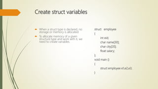 Structure in c language | PPT
