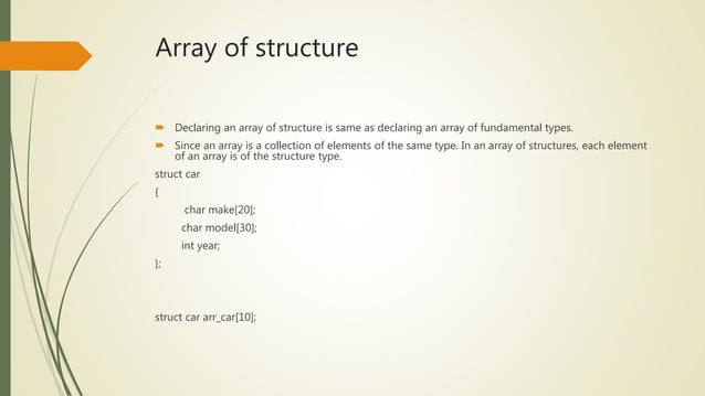Structure in c language | PPT