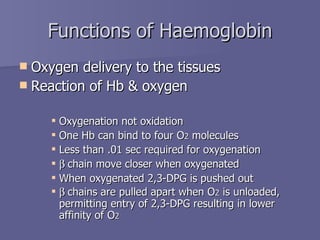 Structure And Function Of Haemoglobin | PPT