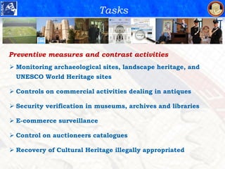 Structure and tasks of the “Comando Carabinieri Tutela Patrimonio ...