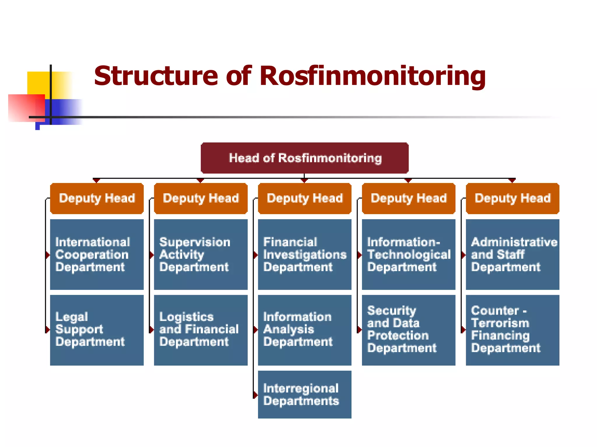 Structure and the powers of the Federal Financial Monitoring Service ...