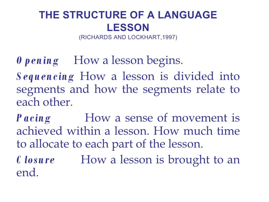 structure-of-a-lesson