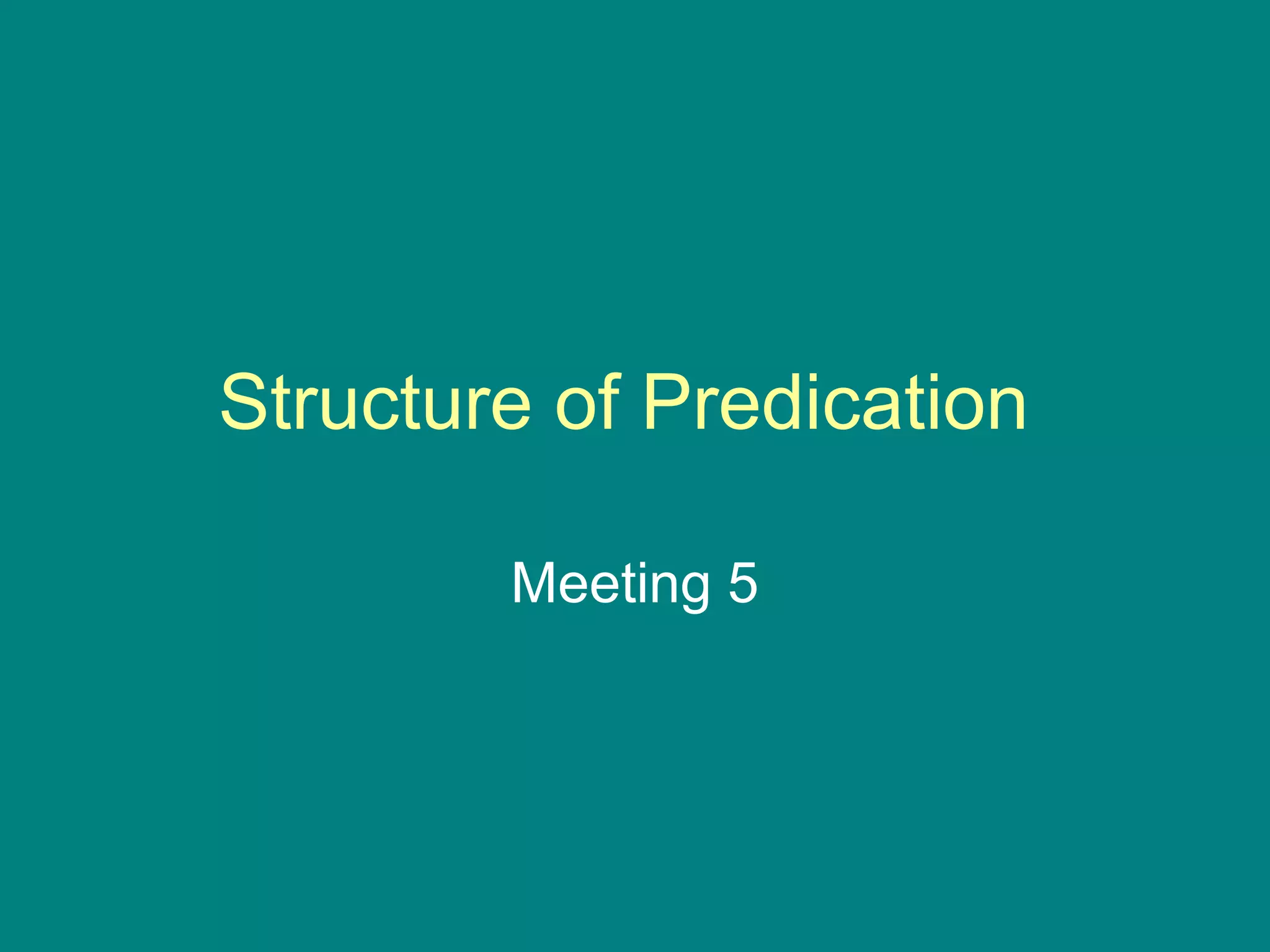 Structure of-predication- Edwin Sulispriyanto | PPT