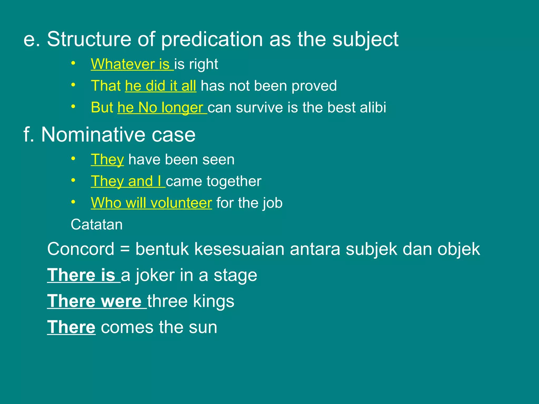 Structure Of Predication Edwin Sulispriyanto Ppt