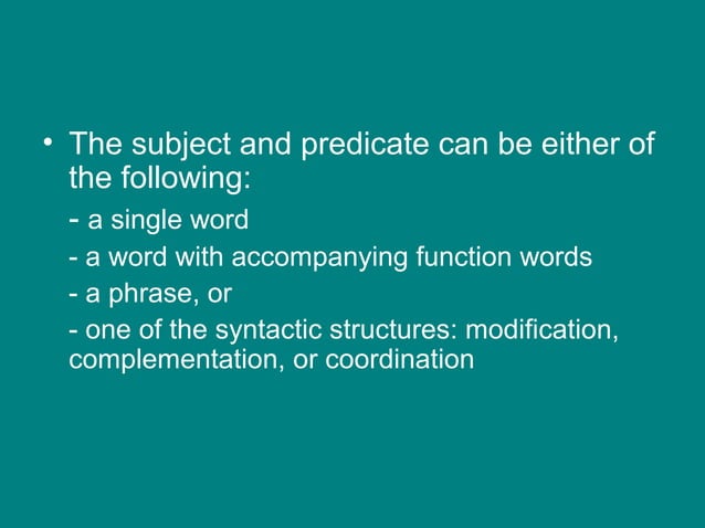 Structure Of Predication Edwin Sulispriyanto Ppt