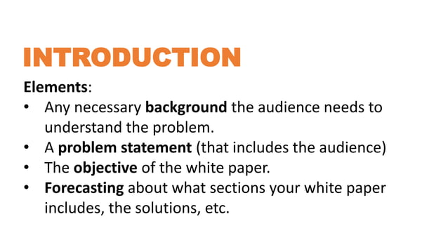 Structure of White Papers | PPTX