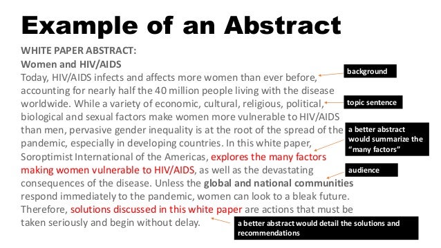 Structure of White Papers