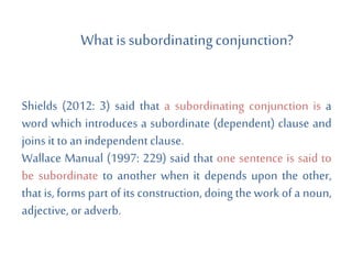Structure3 - SUBORDINATING CONJUNCTION | PPTX