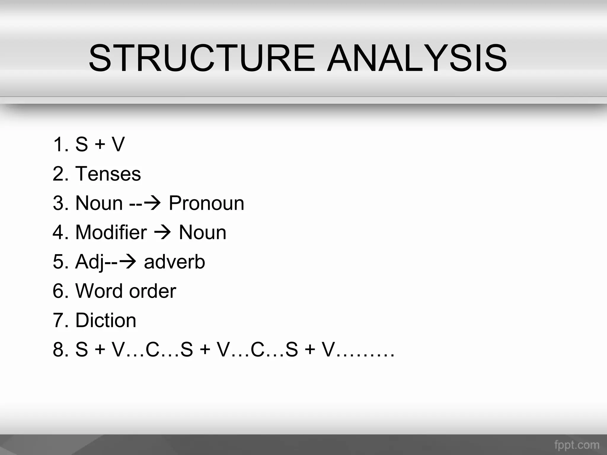 Structure analysis | PPT