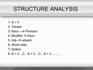 Structure analysis | PPT