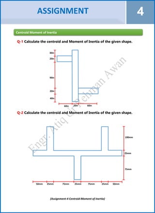 Structure analysis assignment 4 centroid-moment of inertia | PDF