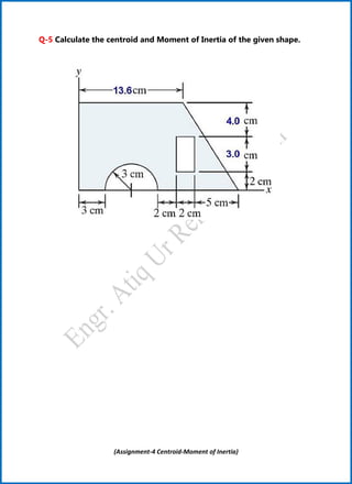 Structure analysis assignment 4 centroid-moment of inertia | PDF