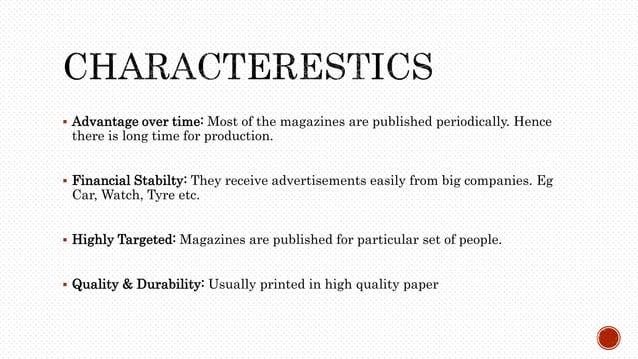 Structure and characteristics of magazine organisations | PPTX