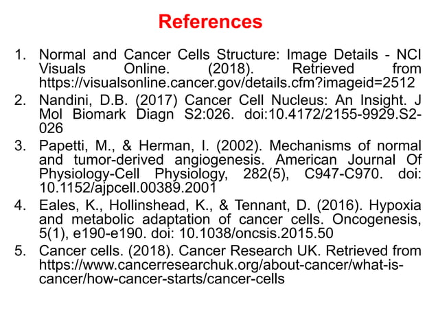 Structure and Characteristics of Normal and Cancerous cells.pptx ...