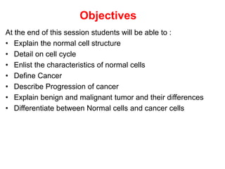 Structure and Characteristics of Normal and Cancerous cells.pptx