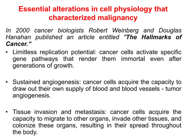 Structure and Characteristics of Normal and Cancerous cells.pptx ...