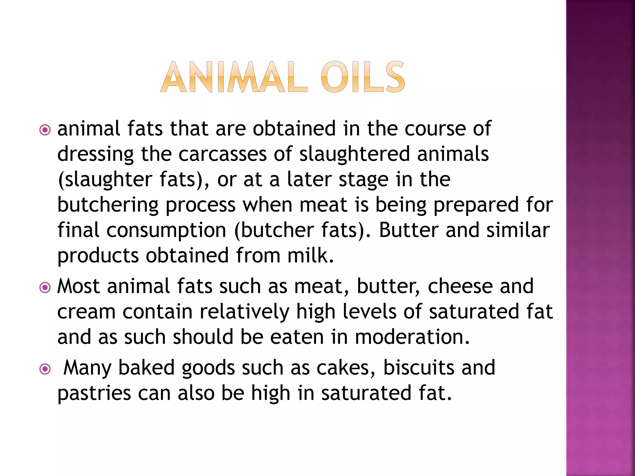 Structure and classification of fats& oils | PPTX