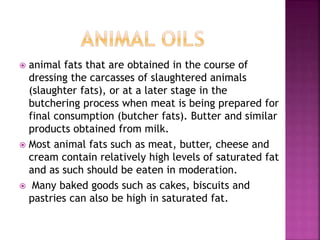 Structure and classification of fats& oils | PPTX