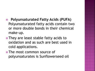 Structure and classification of fats& oils | PPTX
