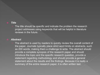Structure and Components of research report_Pavan.pptx