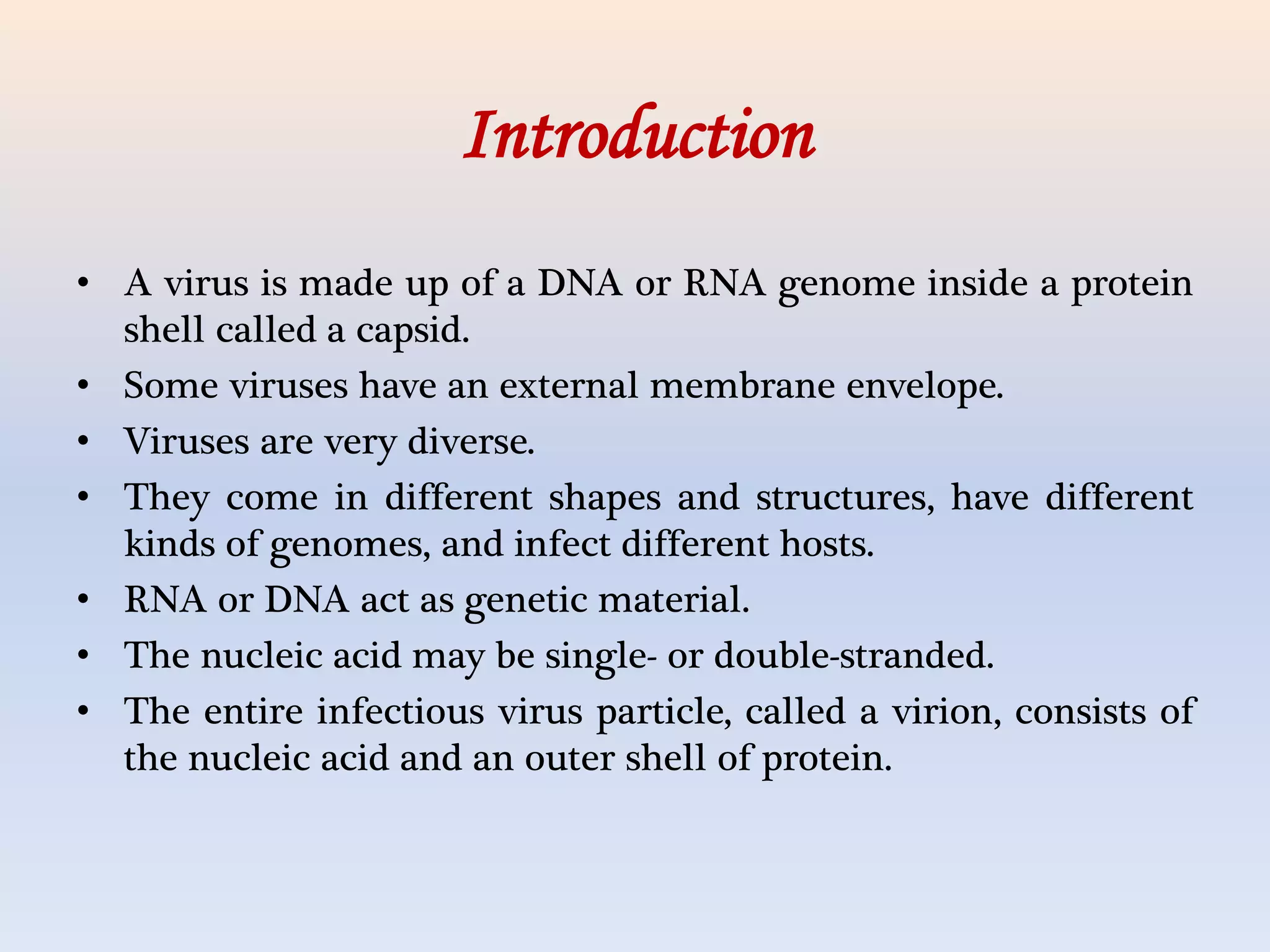Structure and diversity of virus | PPTX