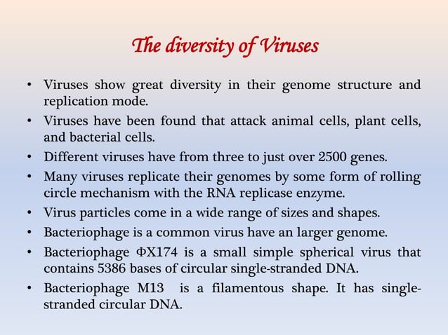 Structure and diversity of virus | PPTX