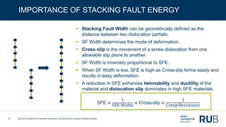 Structure and Energy of Stacking Faults - Nithin Thomas | PDF