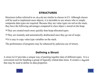 Structure and Enum in c# | PPT
