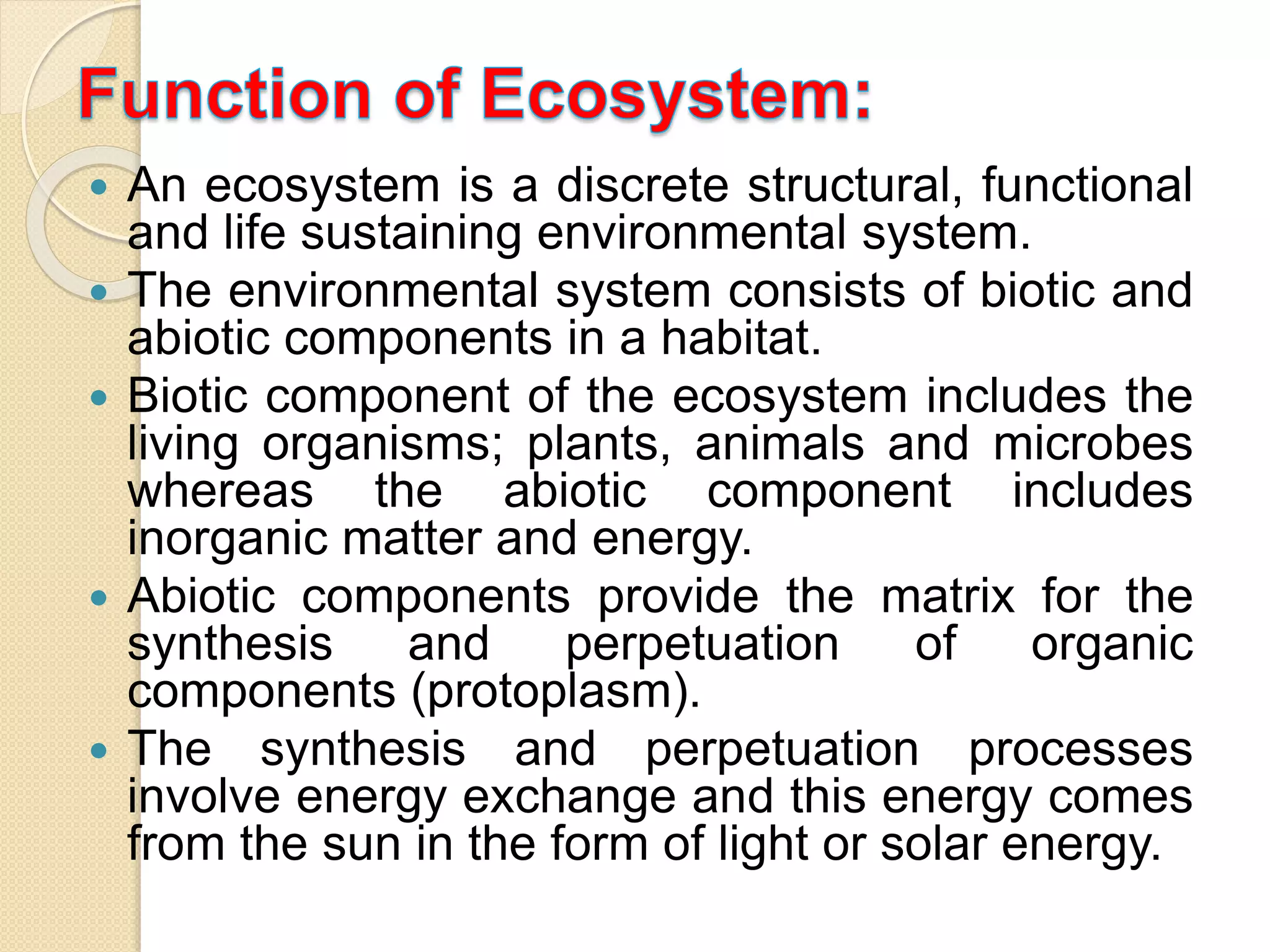 Structure and function of ecosystem | PPTX