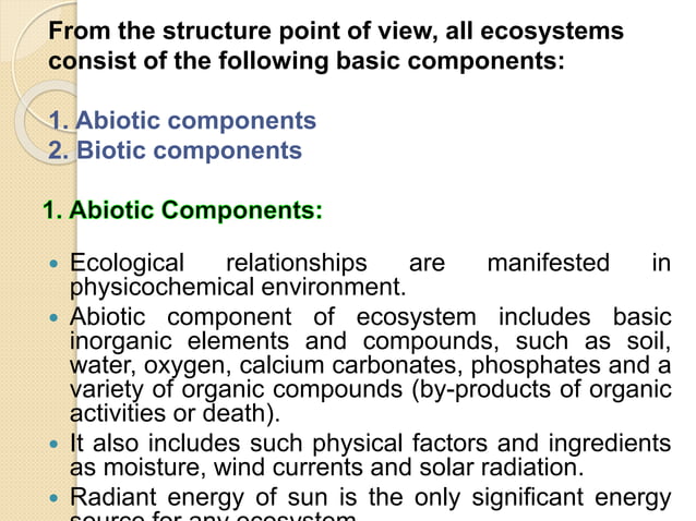 Structure and function of ecosystem | PPTX | Geography | Science