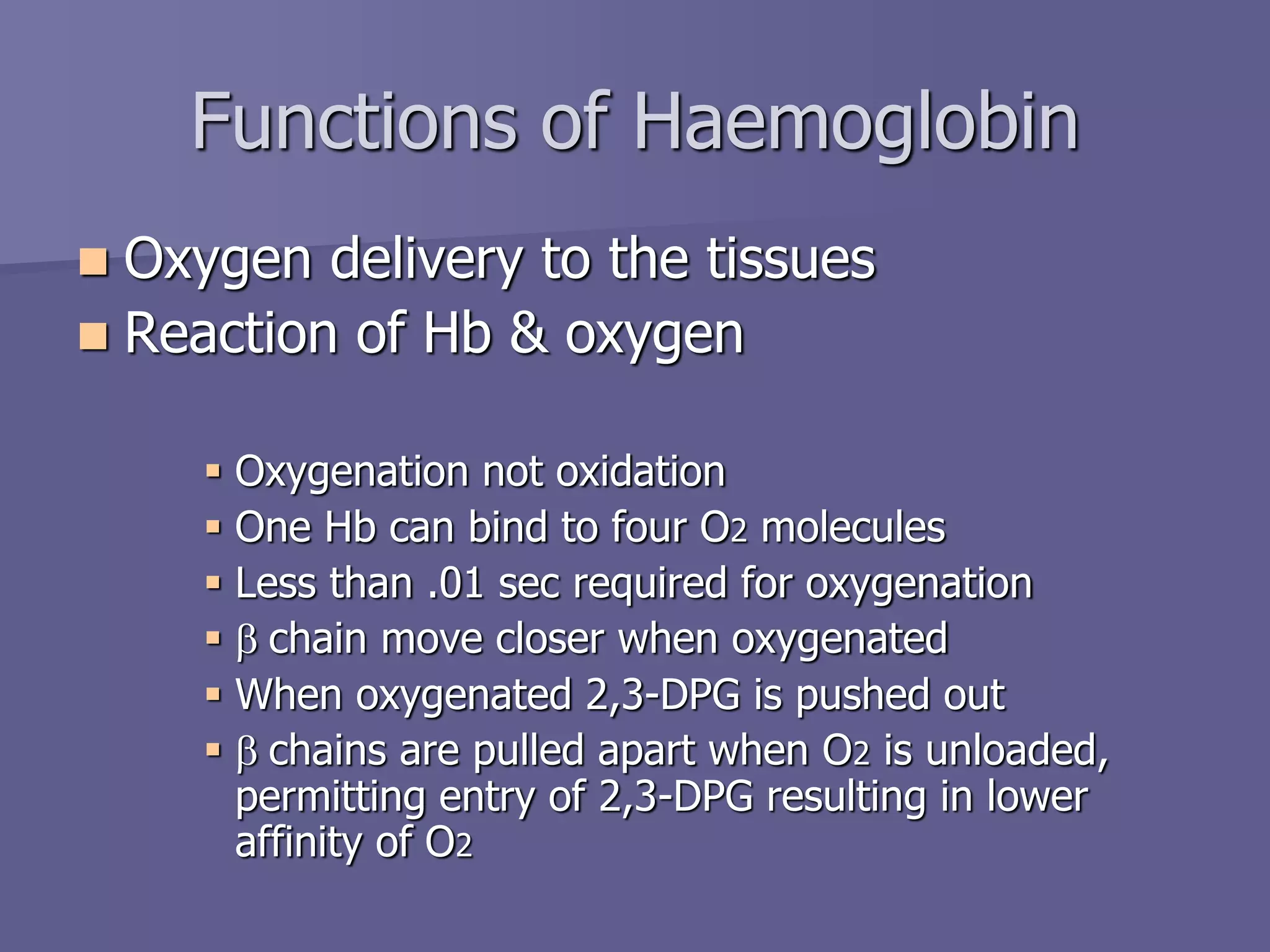 Structure and function of hemoglobin | PDF