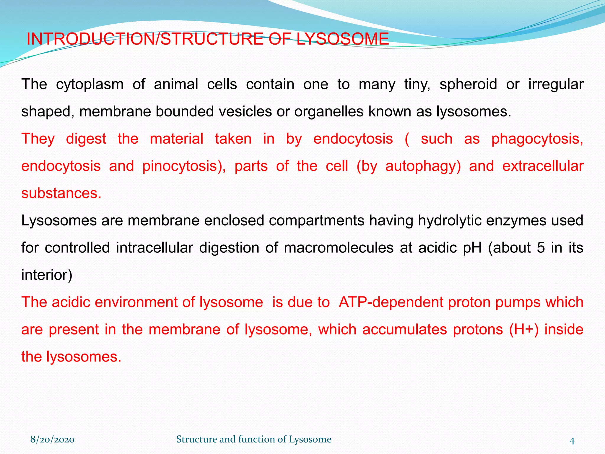 Structure and function of lysosome | PPTX